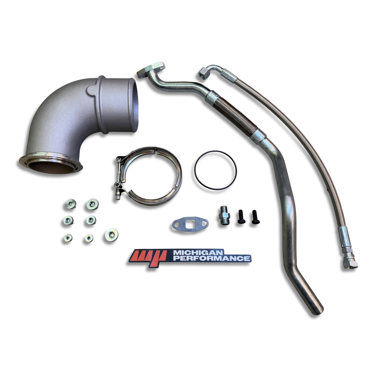 Cummins ISX Turbo Oil Line Kit With Intake BorgWarner Turbo Swap CM570 ...